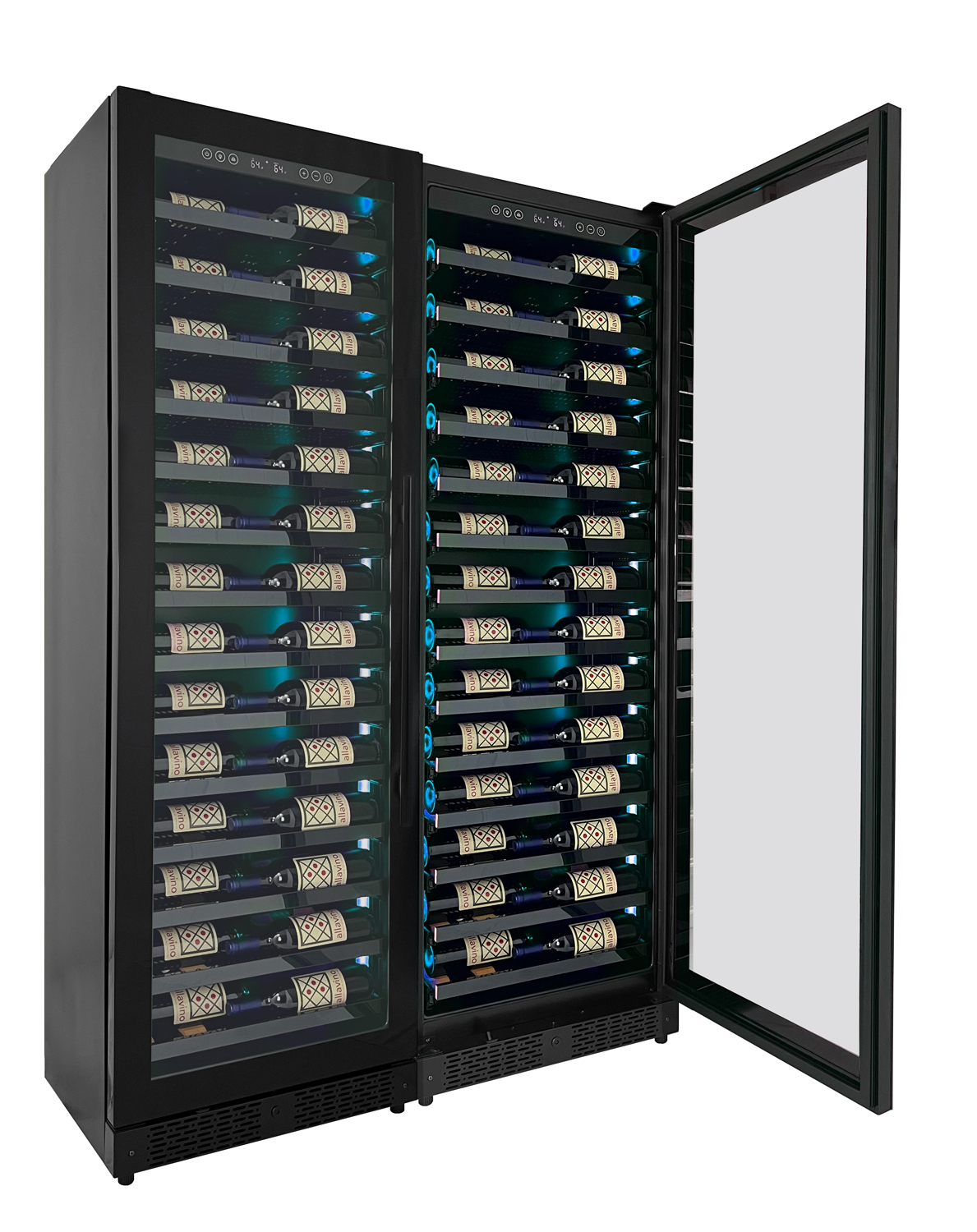 Allavino 2X-VSW6771S-1B Dual Zone Black Side by Side Shallow Wine ...