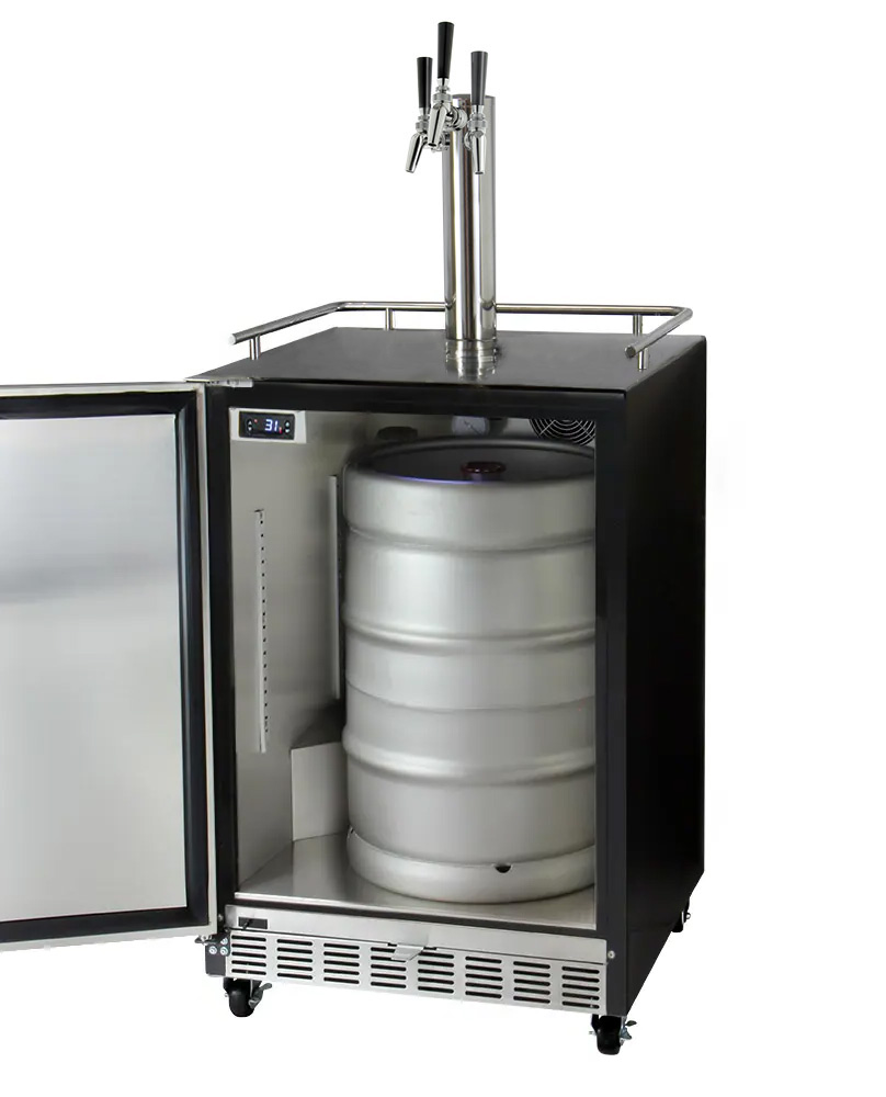Kegco HK38BSC-L-3 Triple Faucet Digital Commercial Under-Counter Keg ...