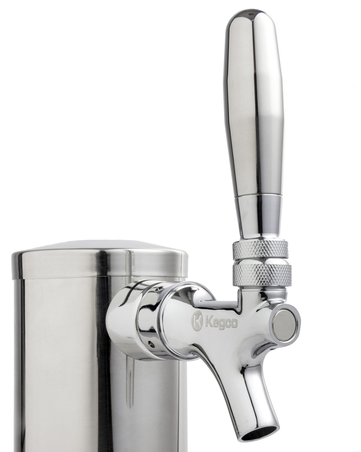 Kegco FH001 Sleek Stainless Steel Rounded Tap Handle | BeverageFactory.com